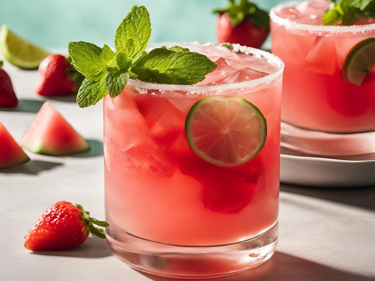 Strawberry Watermelon Margarita Mocktail Cooler – Omega Juicers