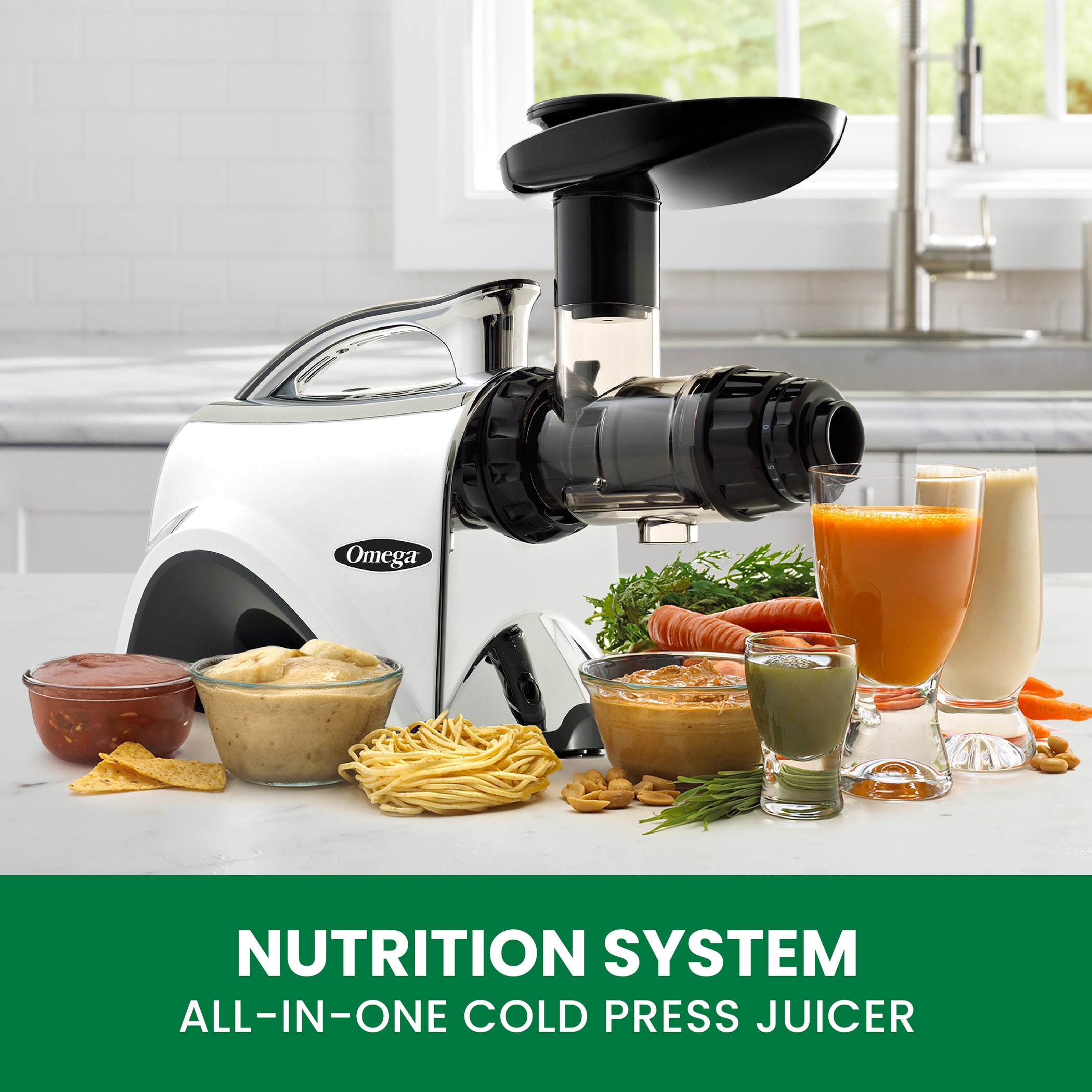 Omega Cold Press Premium Masticating Juicer with Nutrition System, Low ...