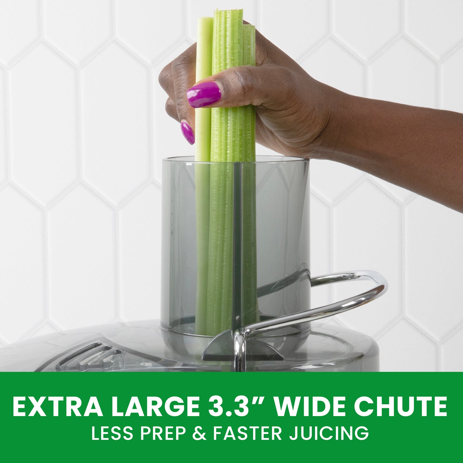Omega High Speed Juicer with Extra Large Chute, in Black (OMJCHSXLCSV13 ...